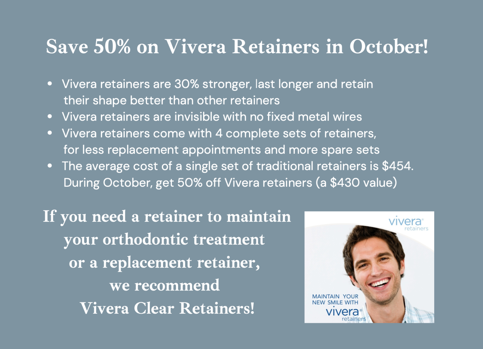 Make Your Invisalign Smile Last a Lifetime with Vivera Retainers ...